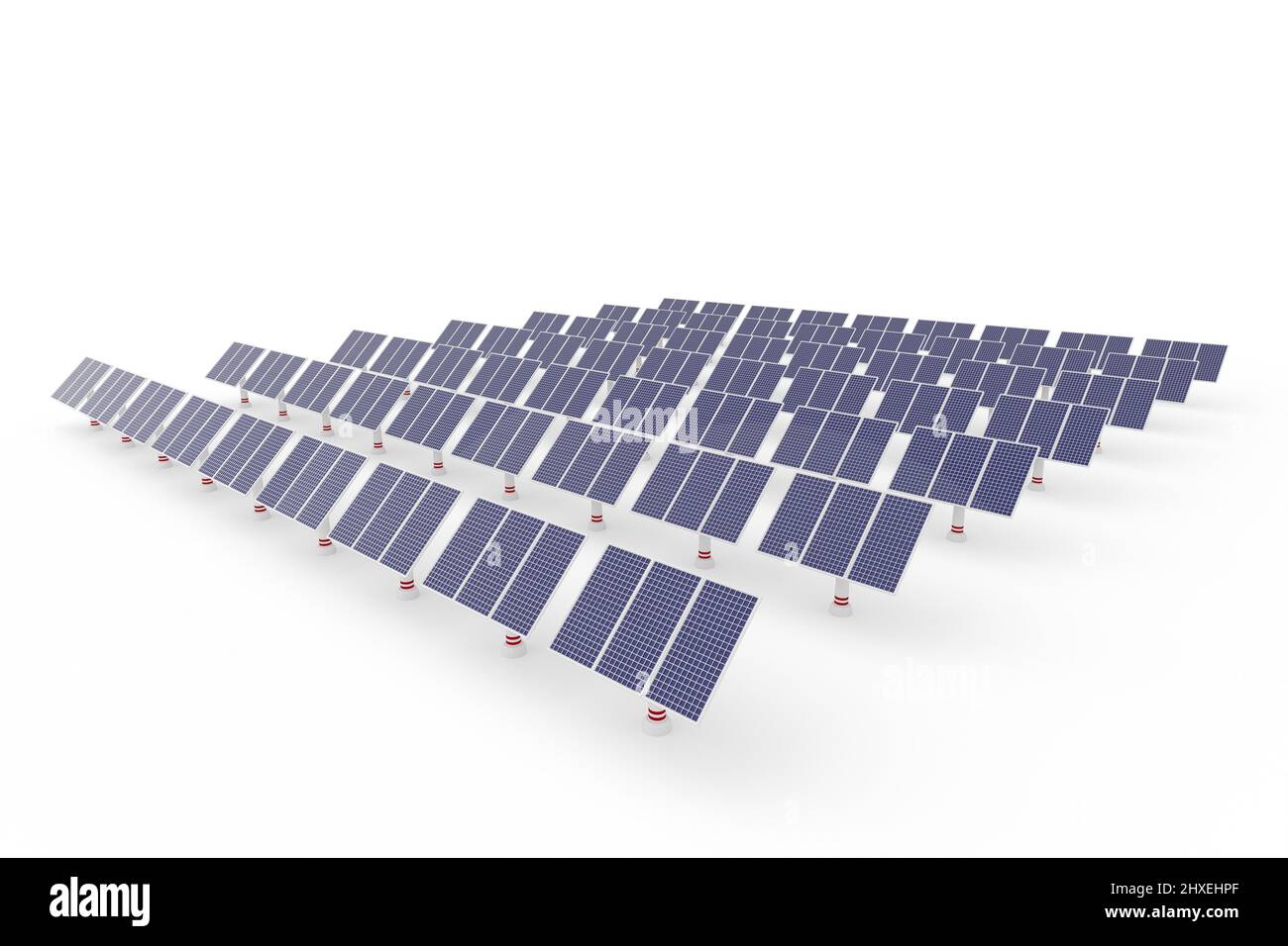 3D render of Solar panels isolated on white background Stock Photo - Alamy