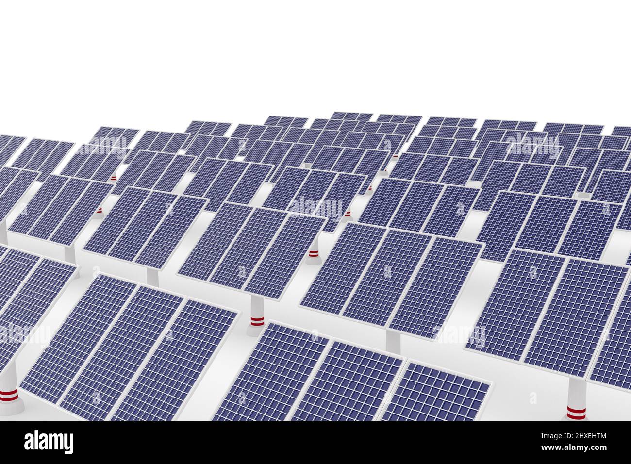 3D render of Solar panels isolated on white background Stock Photo - Alamy