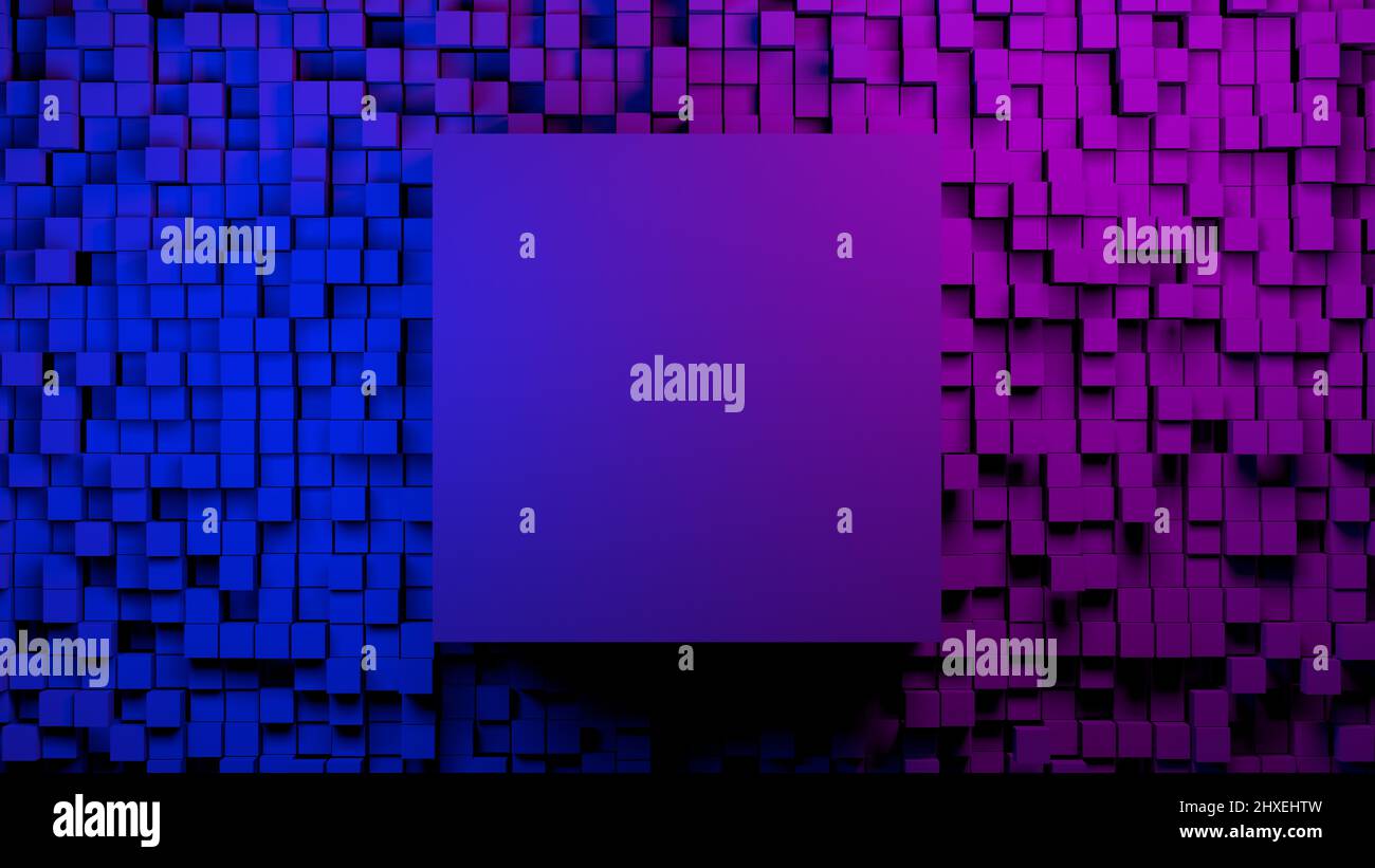 3d blocks abstract background. Colored grid cube texture digital ...