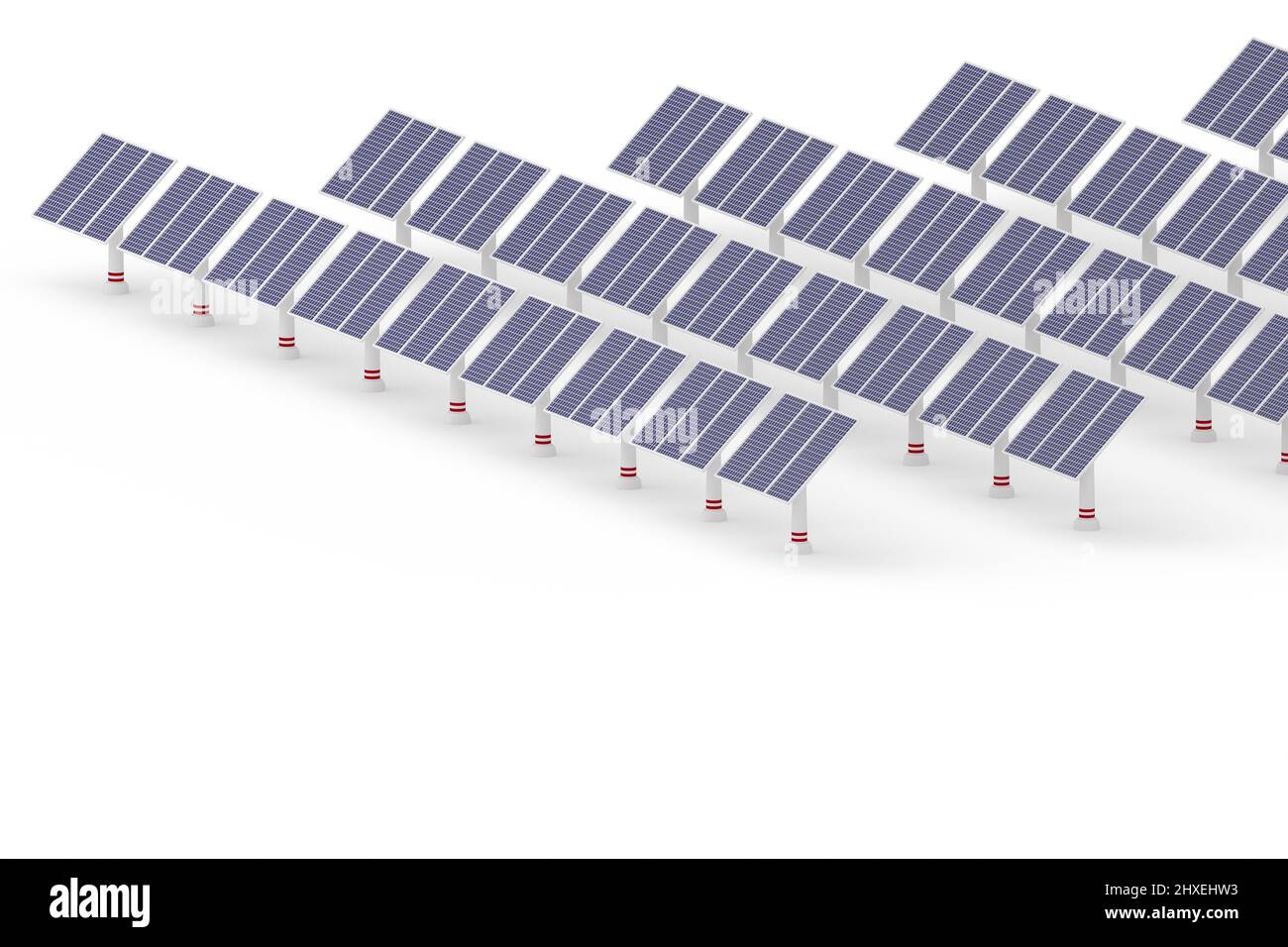 3D render of Solar panels isolated on white background Stock Photo - Alamy