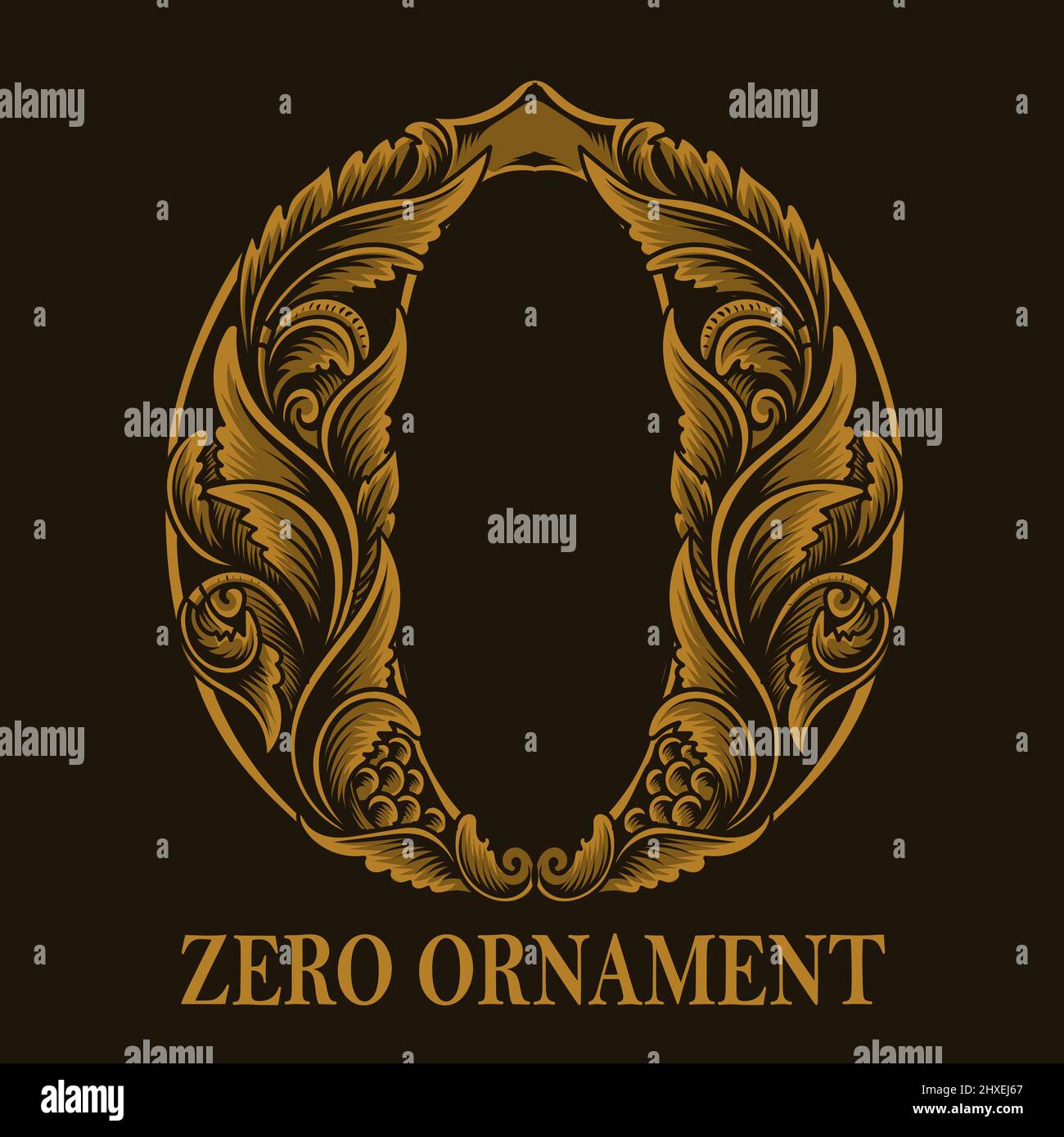 Vintage zero number ornament style Stock Vector Image & Art - Alamy