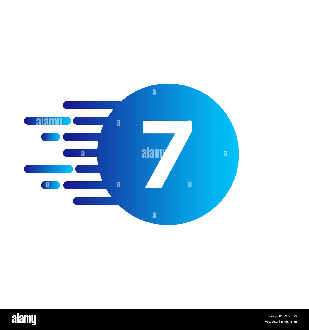 Abstract Dots Letter 7 Logo Icon. 7 Letter Design Vector with Dots ...