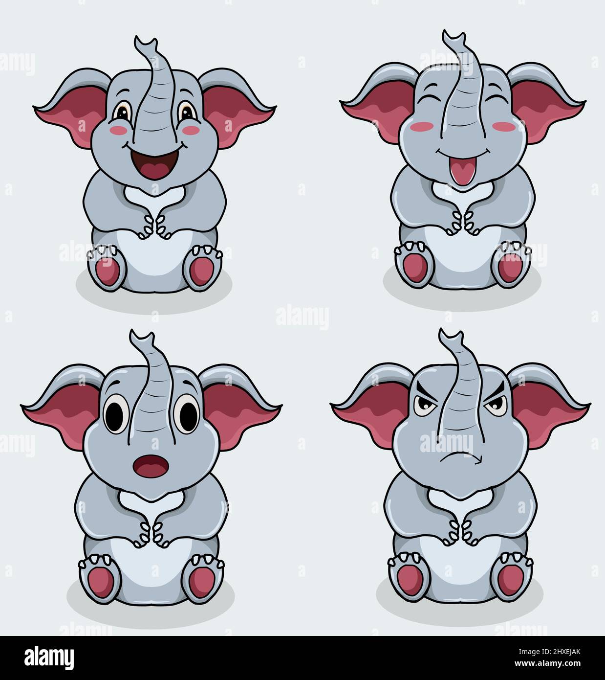 Cutie elephant Stock Vector Images - Alamy