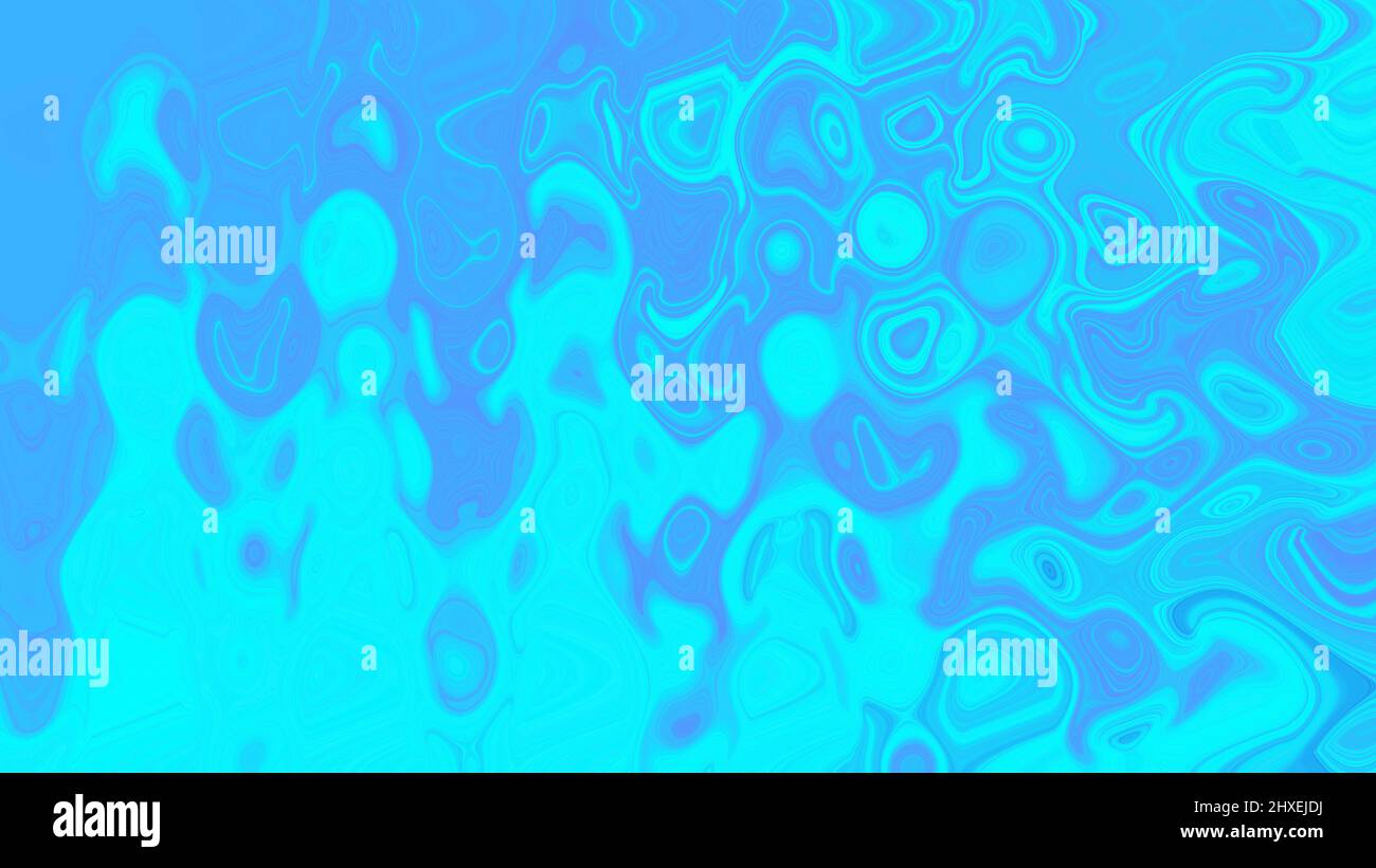 Calm blue abstract background. Liquid flowing paint in gradient blue ...