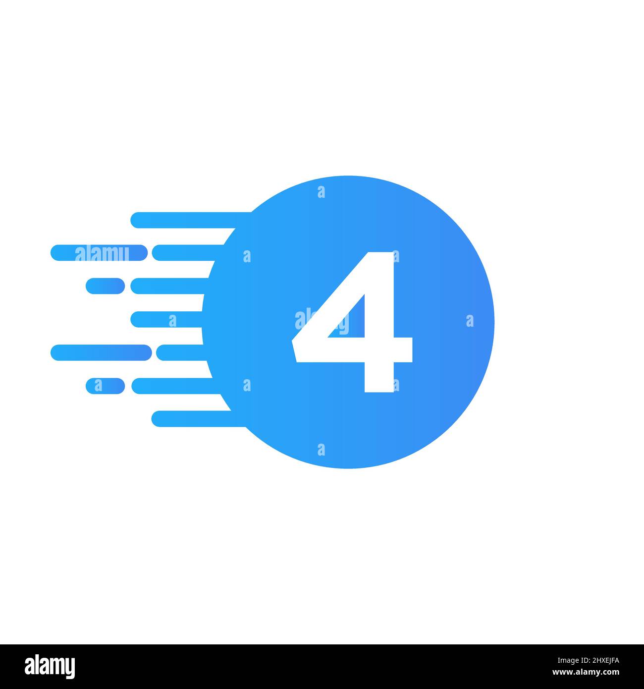 Abstract Dots Letter 4 Logo Icon. 4 Letter Design Vector with Dots ...