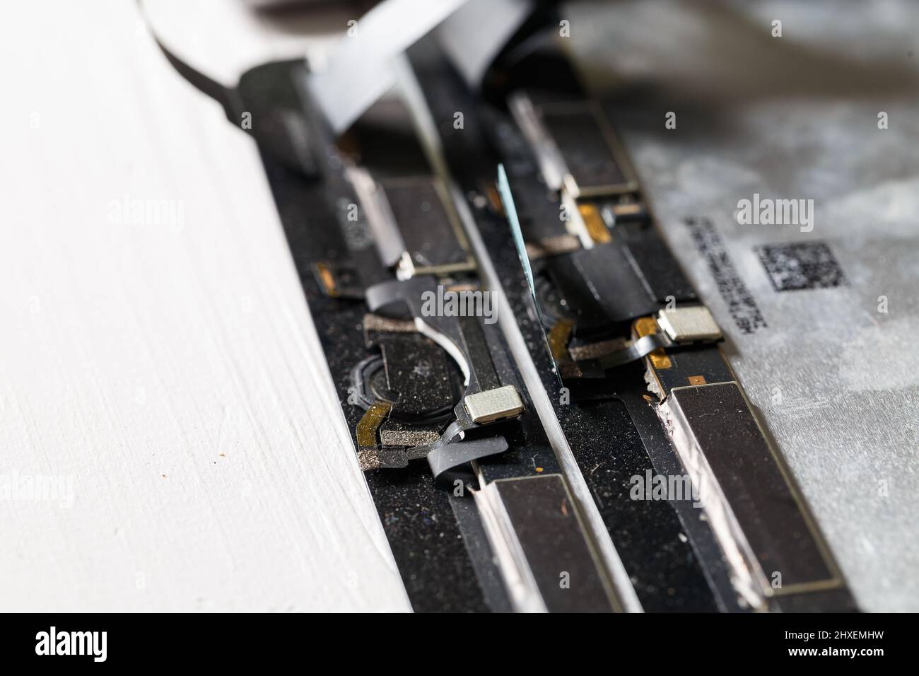 Parts for the repair of modern gadgets, part of the board for the ...