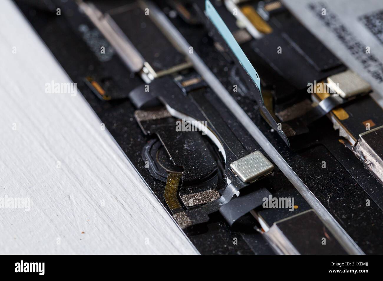 Parts for the repair of modern gadgets, part of the board for the ...