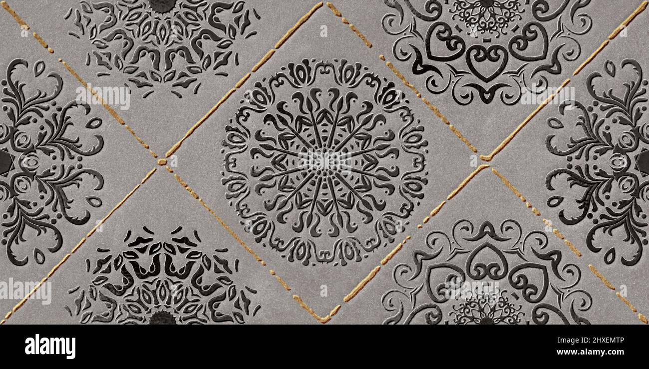 home decorative wall tiles design, Colorfull wall art mixed digital ...