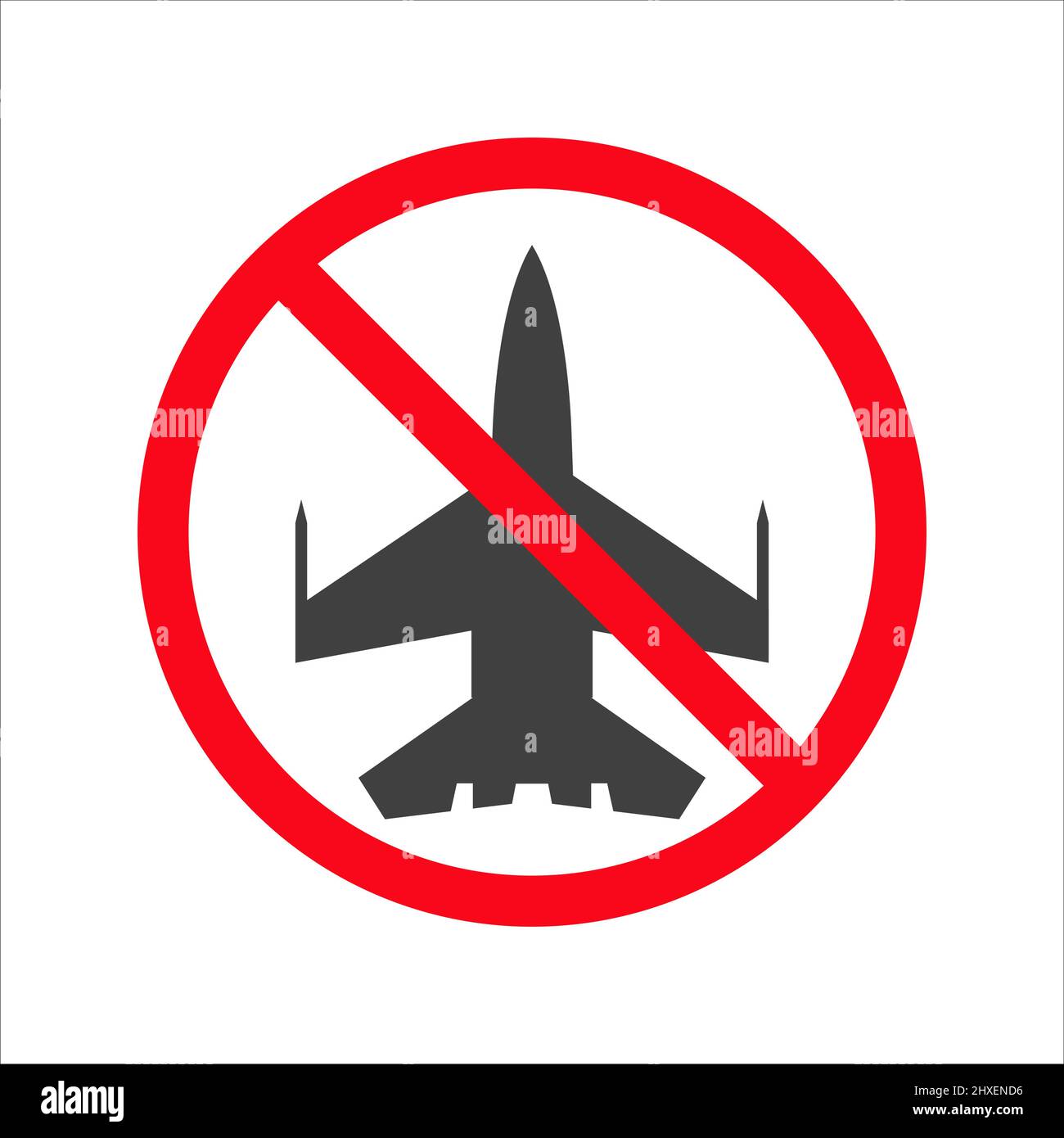 No fighter jet allowed. A symbol of against war for better life Stock ...