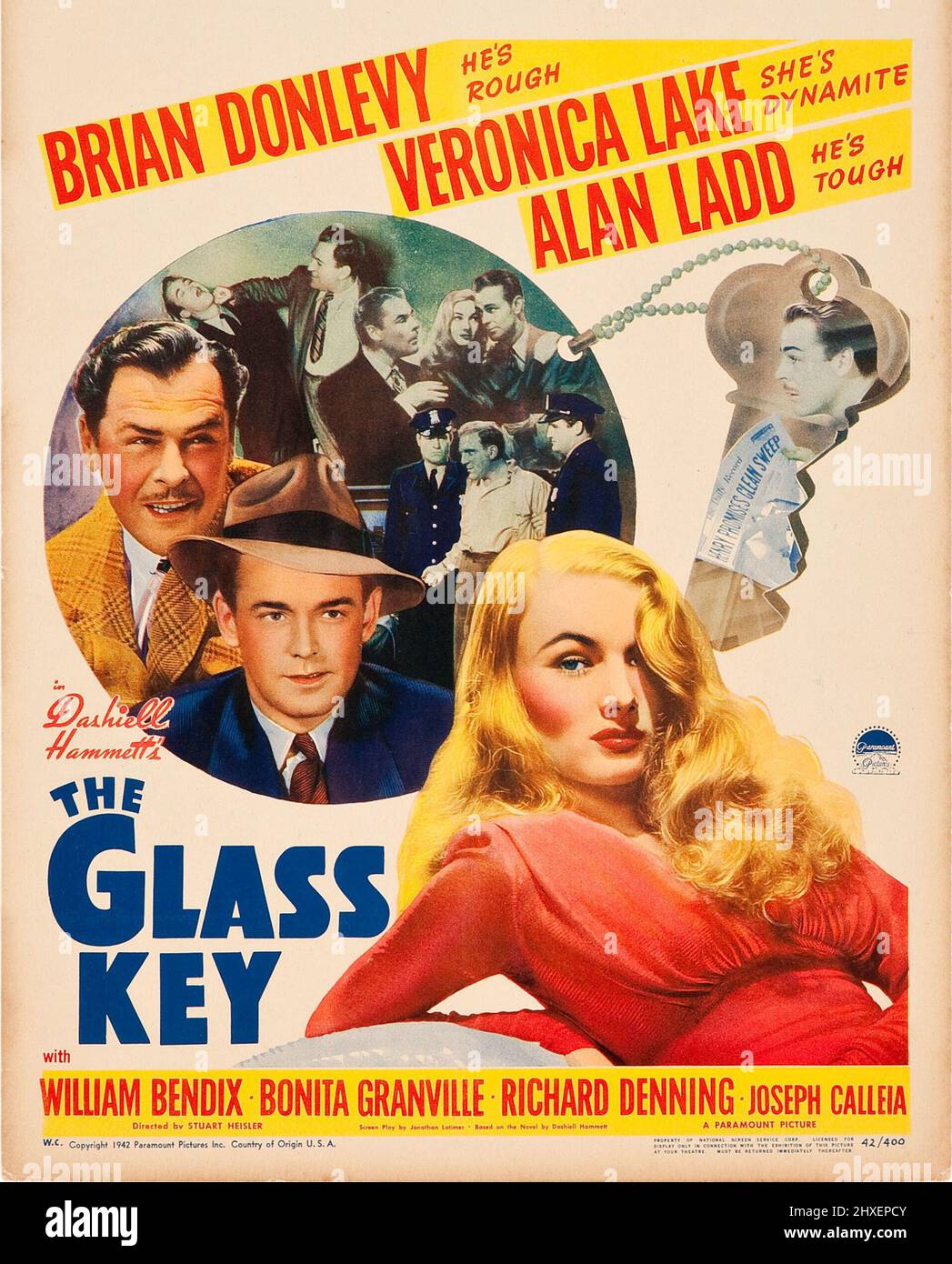 VERONICA LAKE in THE GLASS KEY (1942), directed by STUART HEISLER ...