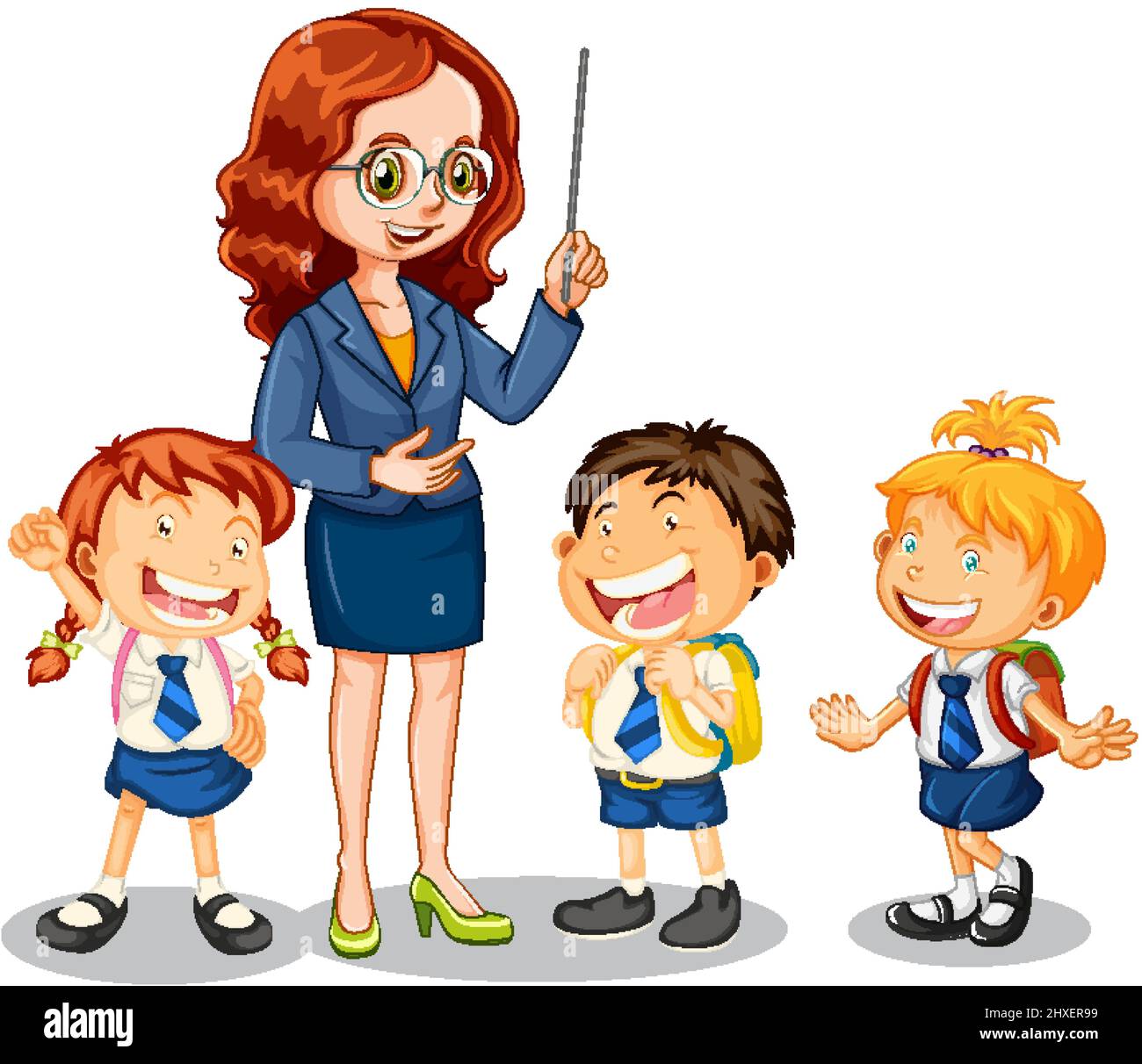 Teacher classroom talking students Stock Vector Images - Alamy