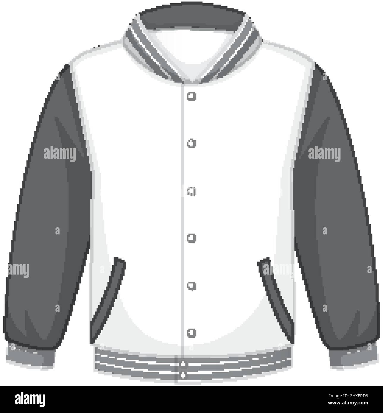 Grey bomber jacket Stock Vector Images - Alamy