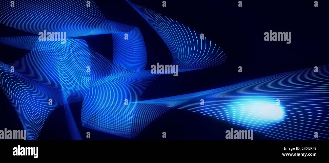 Abstract, optical fiber background. A 3D illustration tech template ...