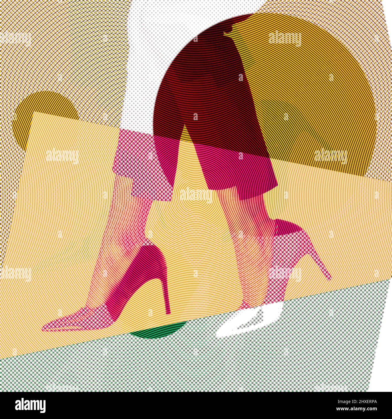 Beauty and fashion concept. Abstract retro style background ...