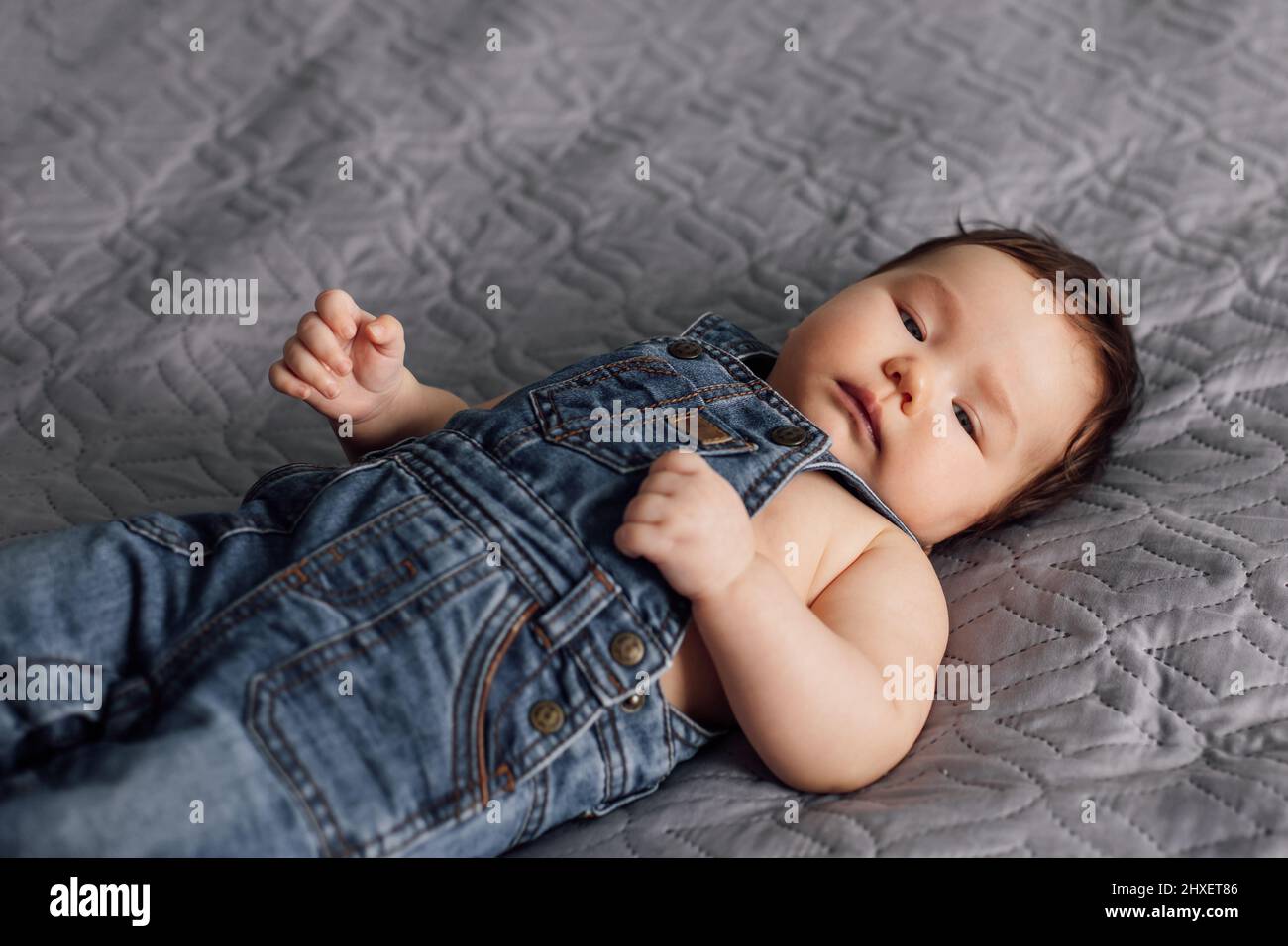 Baby denim diaper hi-res stock photography and images - Alamy