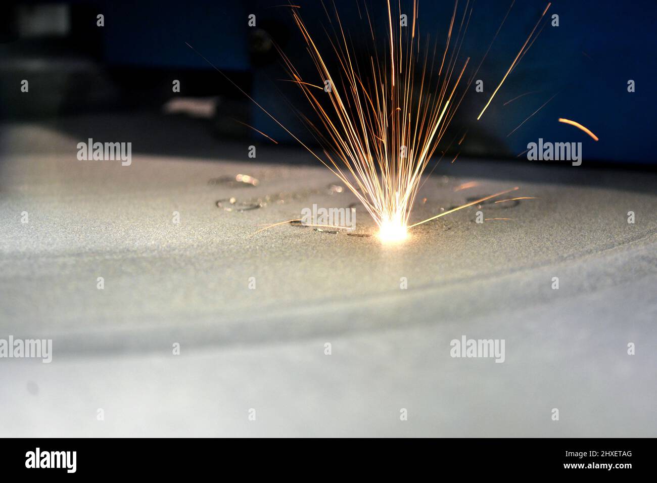 3D printer printing metal. Laser sintering machine for metal Stock ...