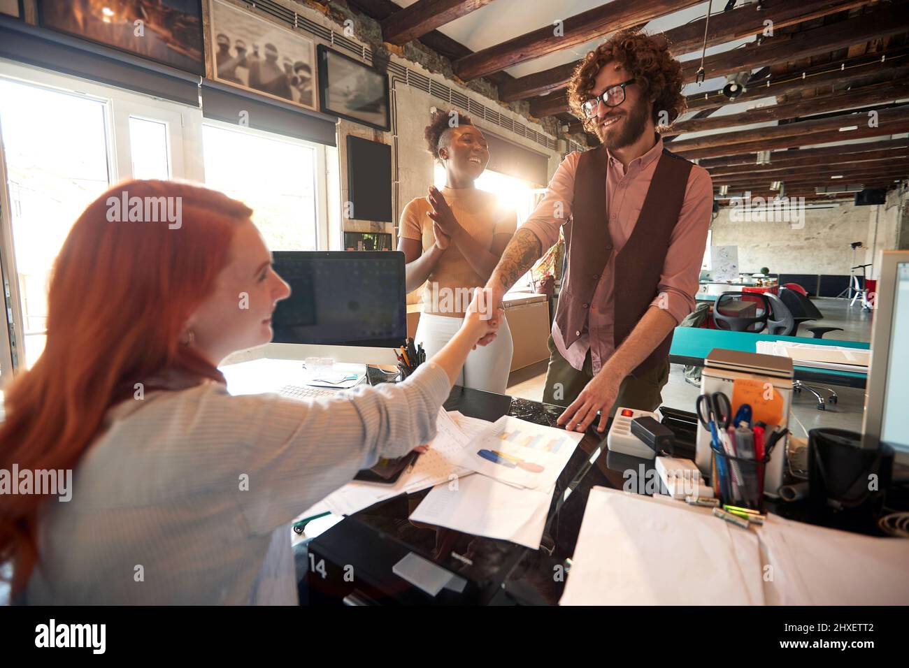 Young ambitious male at job interview in the office Stock Photo - Alamy