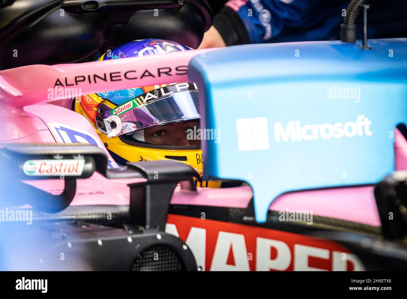 Bahrain, UAE. 12th Mar 2022. ALONSO Fernando (spa), Alpine F1 Team A522 ...