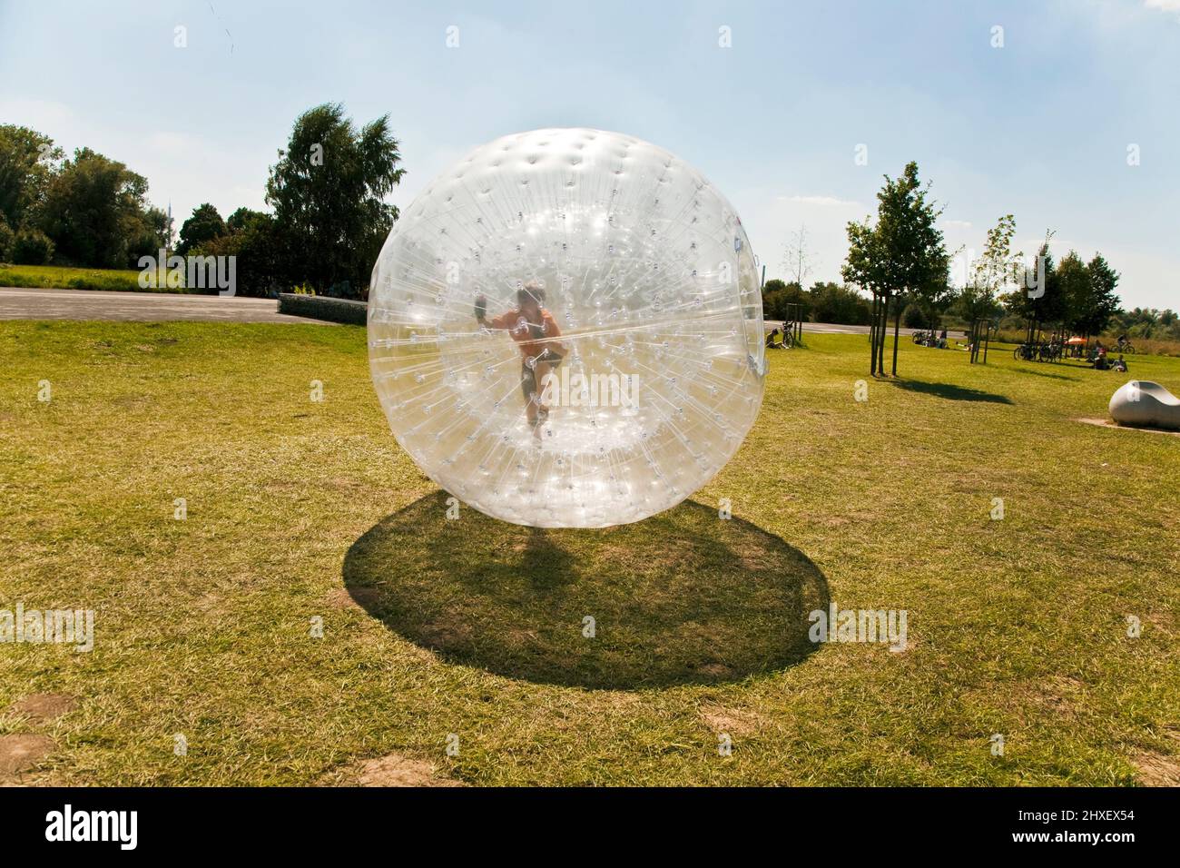Child in zorb ball hi-res stock photography and images - Alamy
