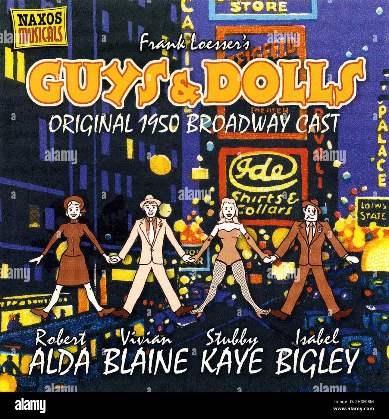 CD album cover. Guys and Dolls. Original Broadway Cast. 1950 Stock ...