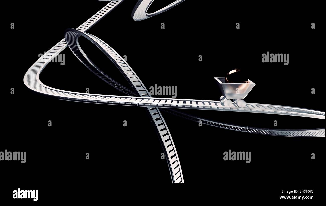 Endless twisted rail road hi-res stock photography and images - Alamy