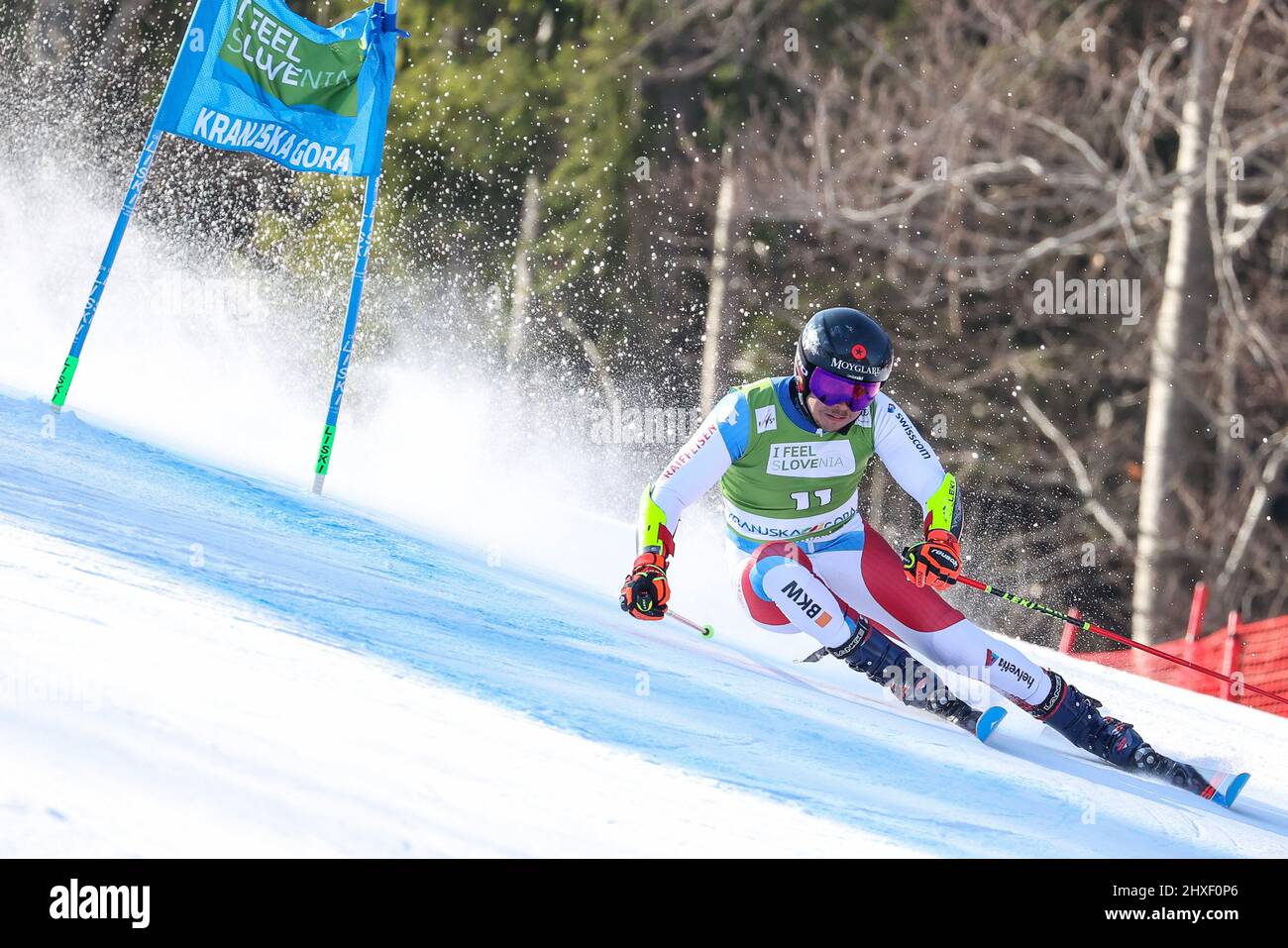 Kranjska Gora, Kranjska Gora, Slovenia, March 12, 2022, CAVIZIEL Gino ...