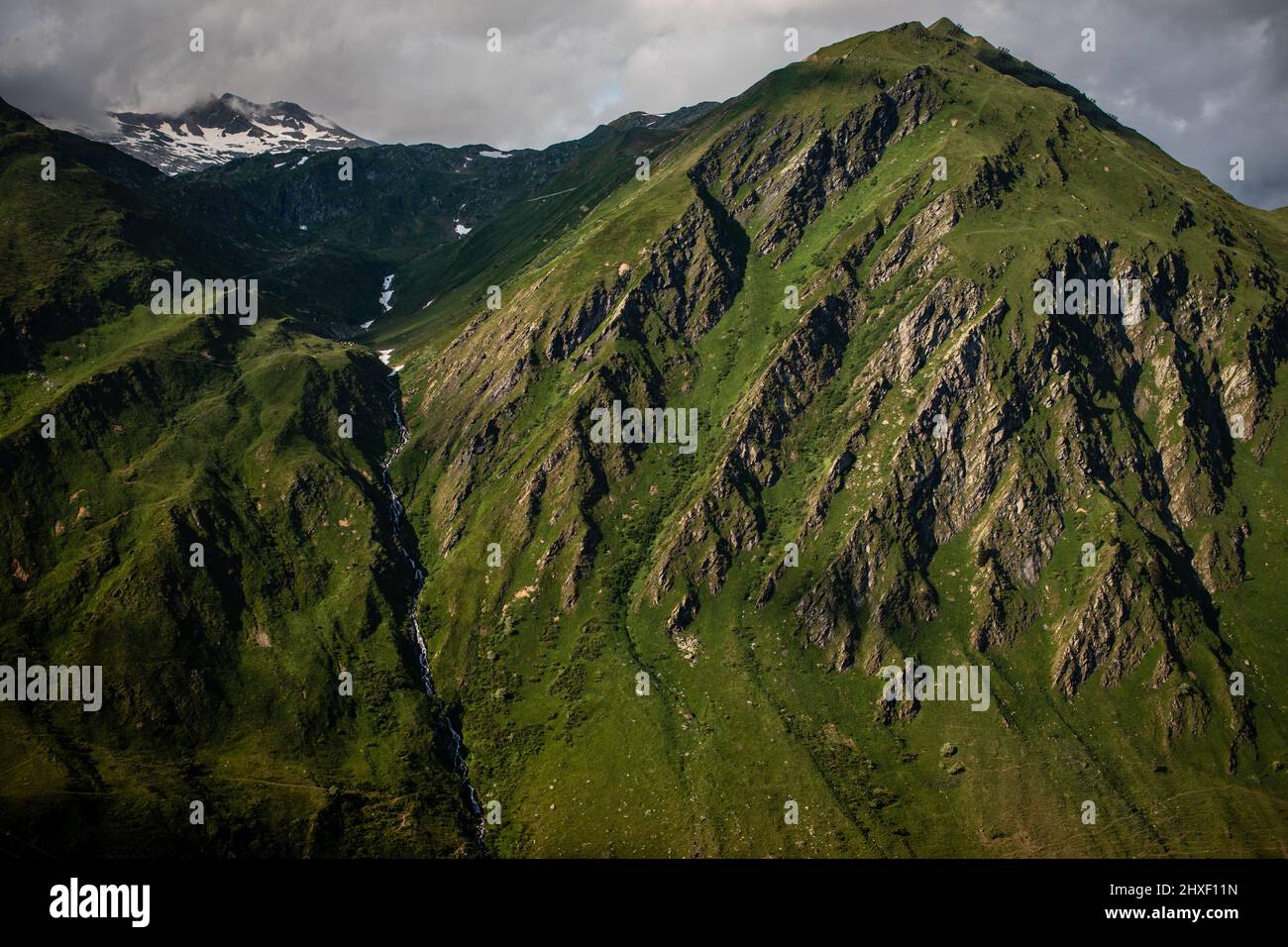 Aerial top view of the splendid Swiss Alps Stock Photo - Alamy