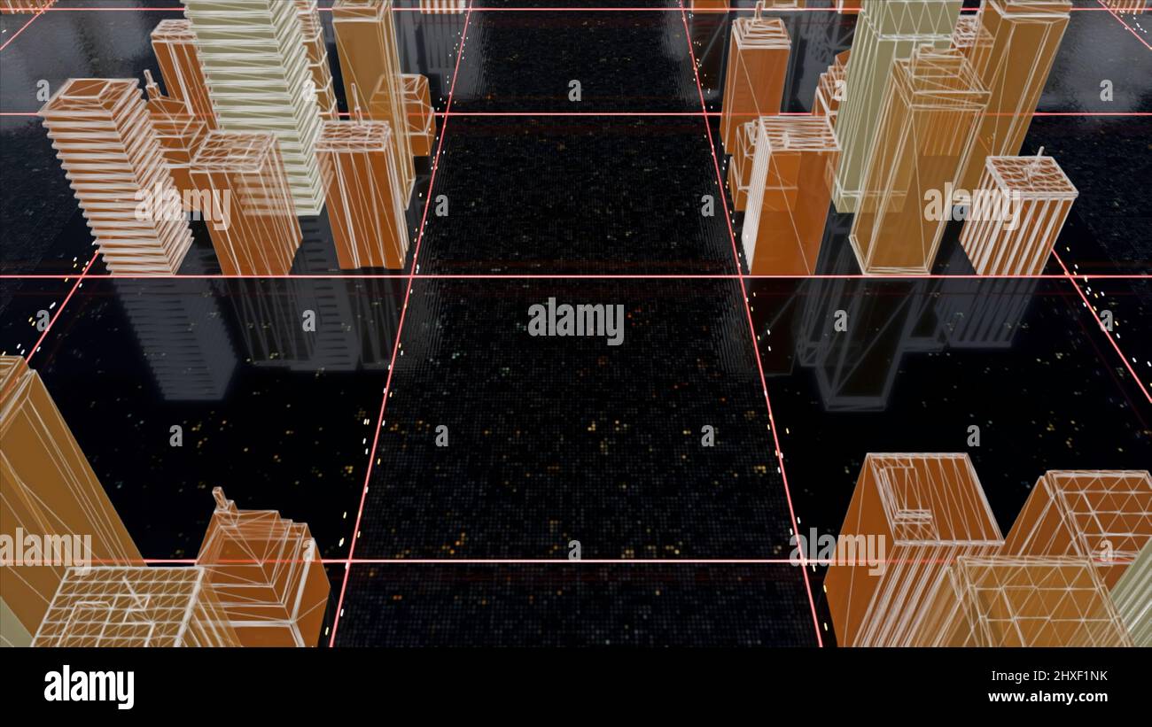 Concept of modern architecture and urban planning, 3d background ...