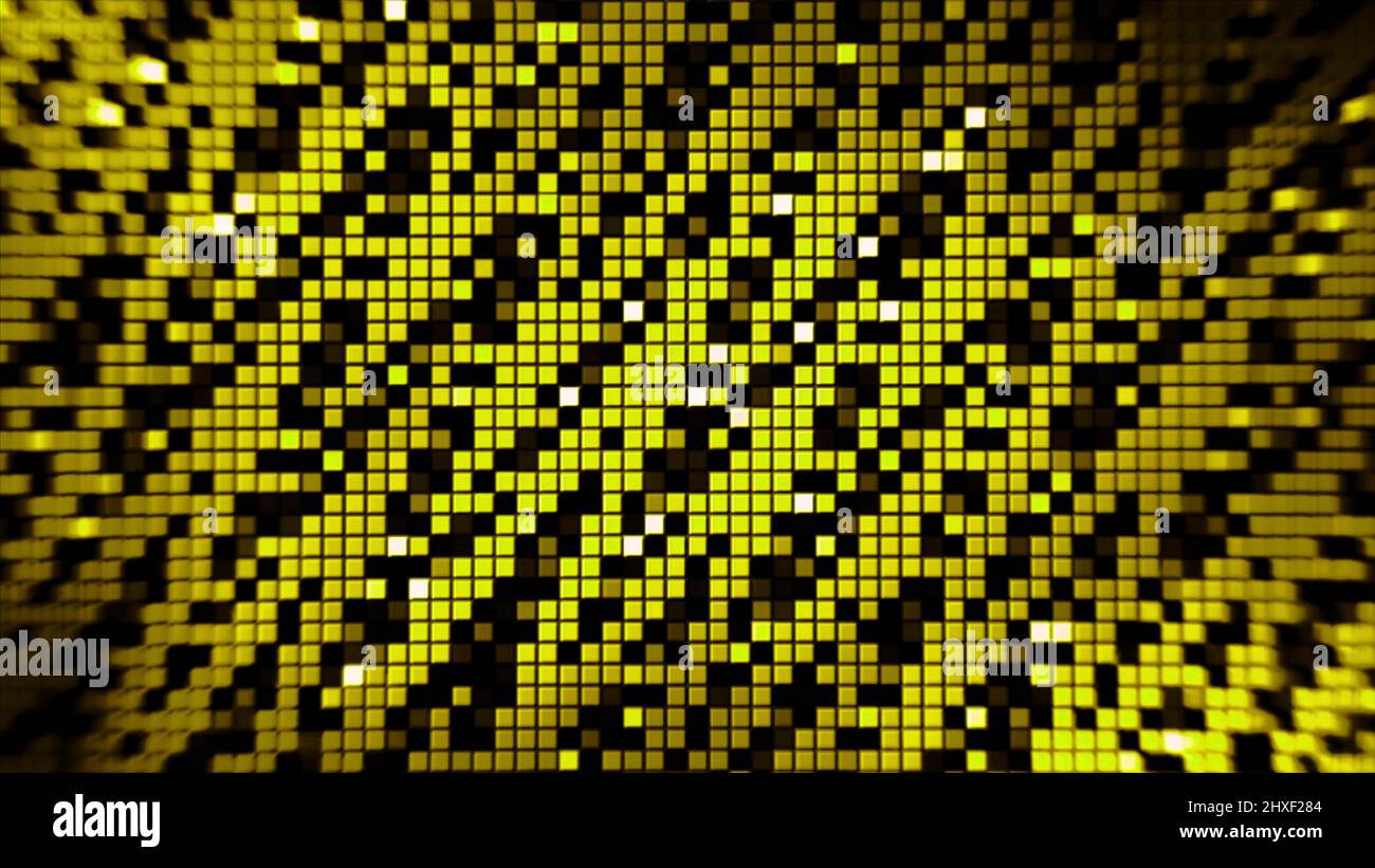 Abstract colorful running pixels background, seamless loop. Design ...