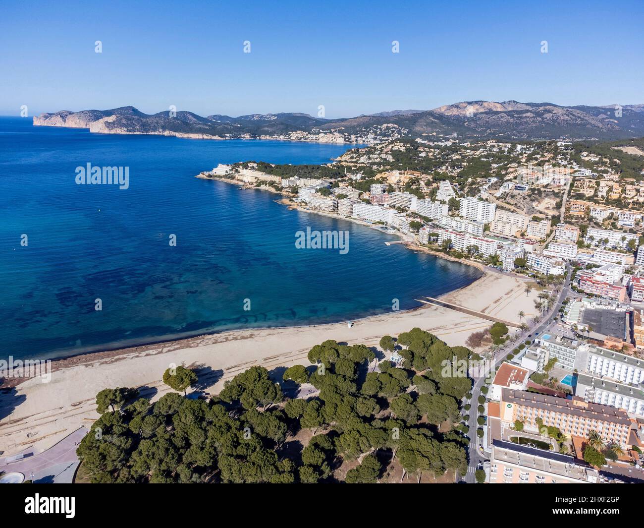 Santa Ponsa beach, Calviá, Mallorca, Balearic Islands, Spain Stock ...