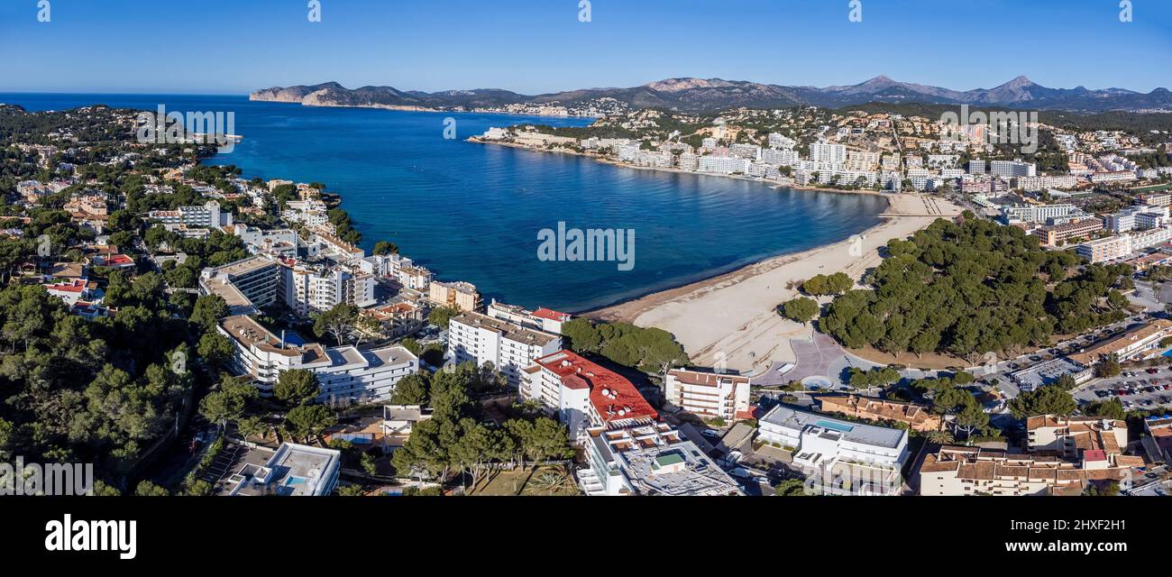 Santa Ponsa beach, Calviá, Mallorca, Balearic Islands, Spain Stock ...