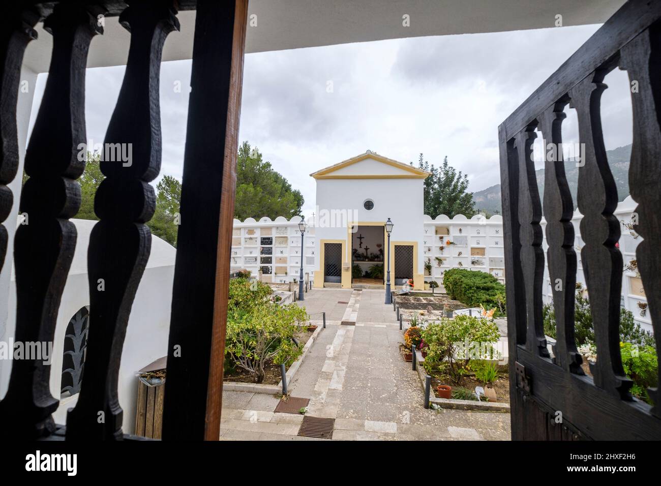 Estellencs municipal cemetery, Majorca, Spain Stock Photo - Alamy
