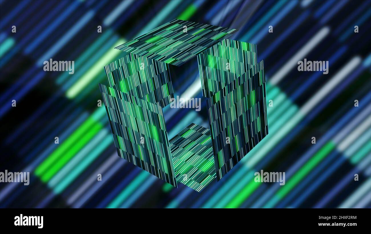 Opening gift in game. Motion. Futuristic glowing box for game gift ...