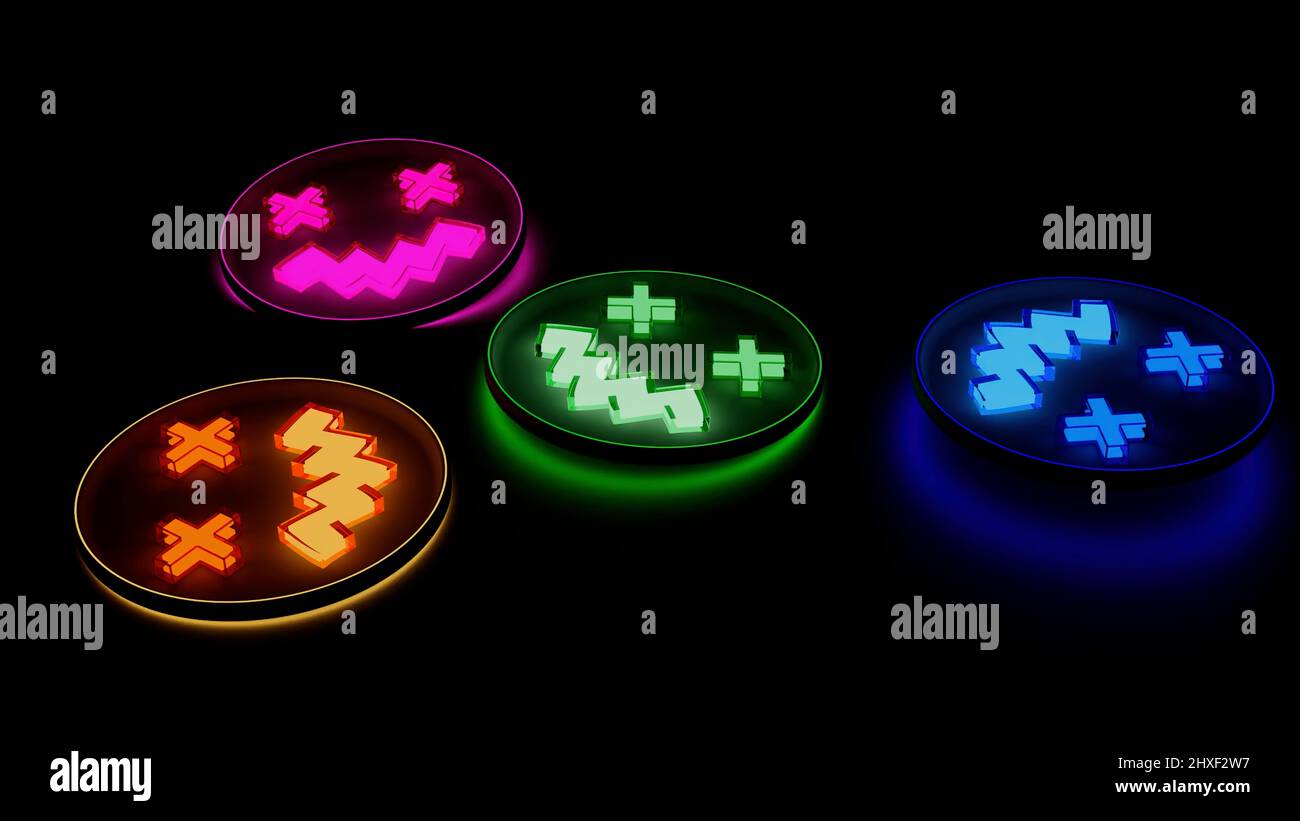 Negative feelings neon light hi-res stock photography and images - Alamy