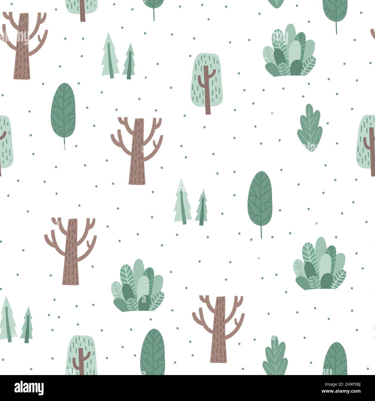 Seamless forest pattern. Creative forest texture for fabric, wrapping ...