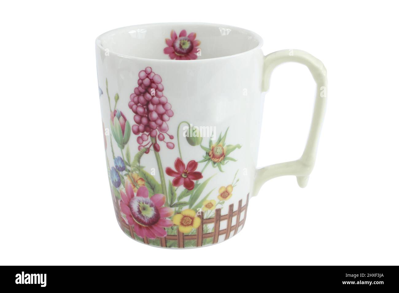 Teapot cup floral design Cut Out Stock Images & Pictures - Alamy