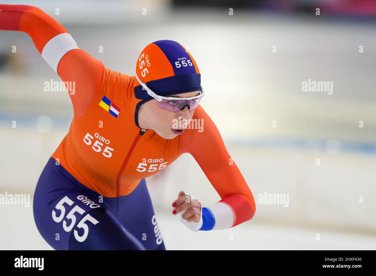 HEERENVEEN, NETHERLANDS - MARCH 12: Marrit Fledderus of the Netherlands ...
