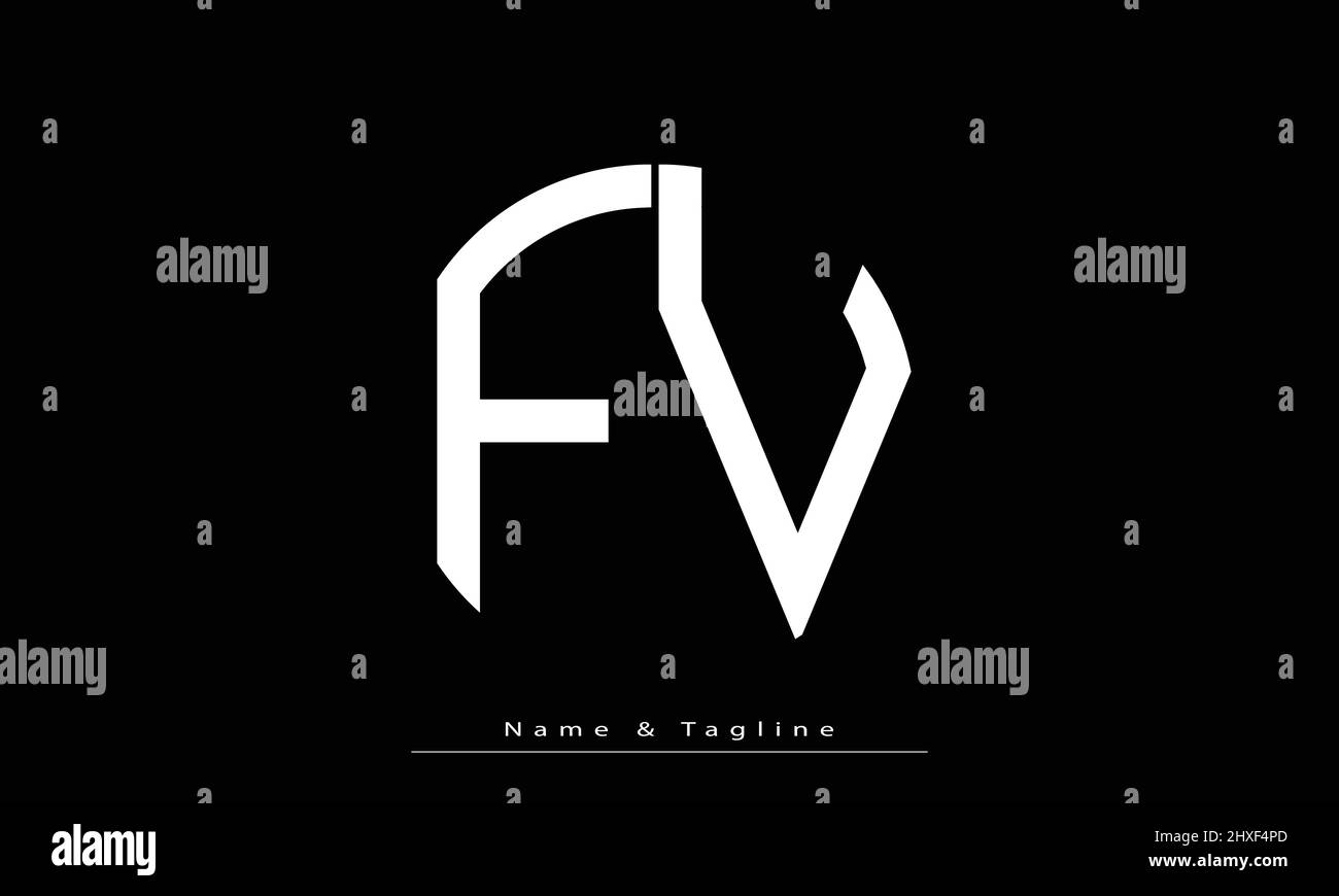 Alphabet letters Initials Monogram logo FV , VF Stock Vector Image ...