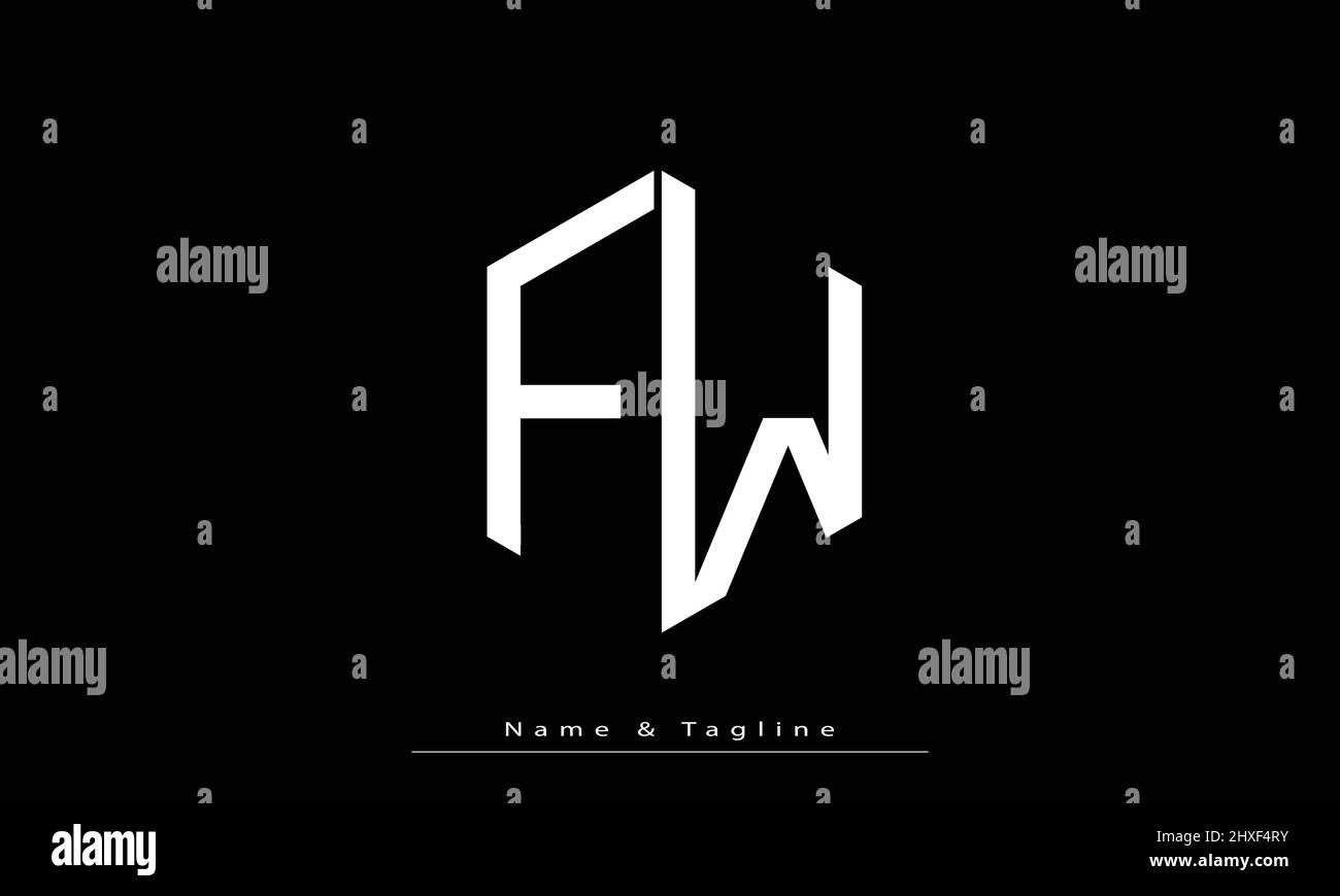 Alphabet letters Initials Monogram logo FW , WF Stock Vector Image ...