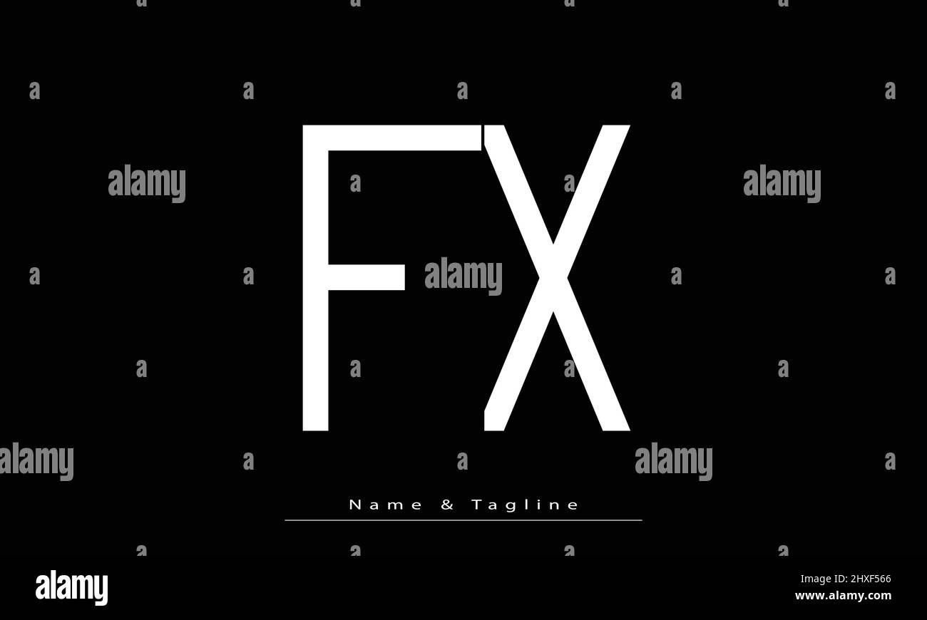 Letter fx logo Black and White Stock Photos & Images - Alamy