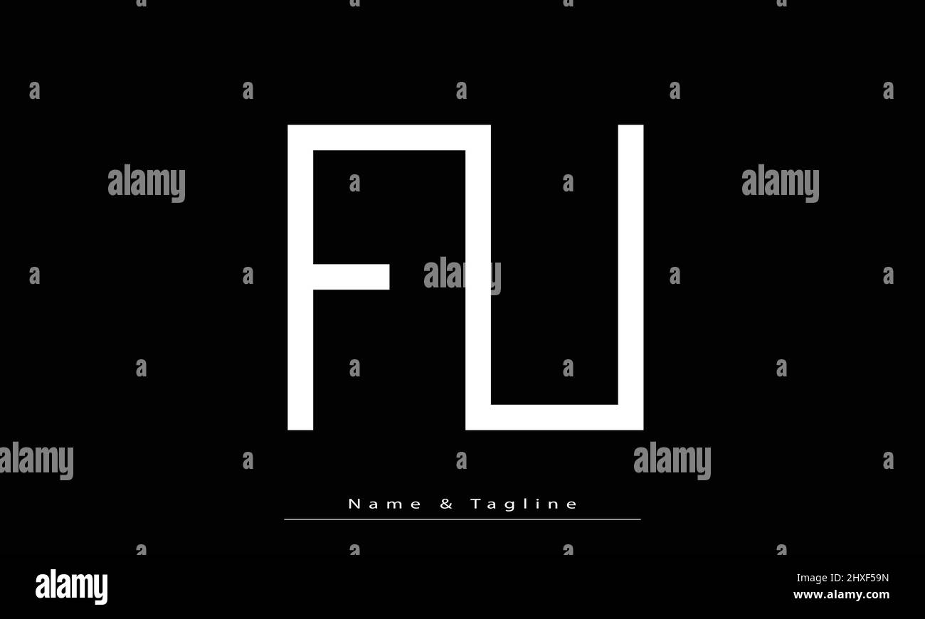 Alphabet letters Initials Monogram logo FU , UF Stock Vector Image ...
