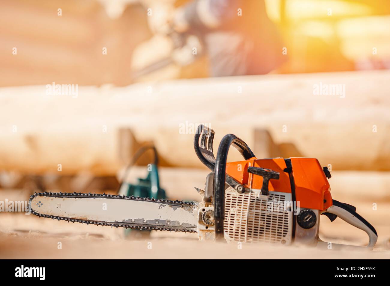 Closeup chainsaw hi-res stock photography and images - Alamy