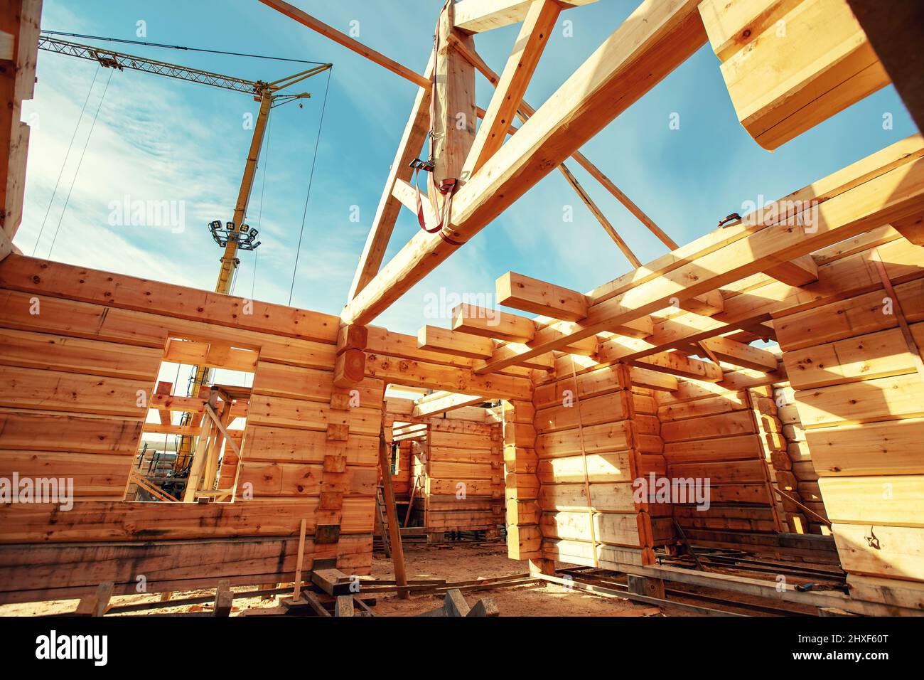 Builder rooftop home sun hi-res stock photography and images - Alamy