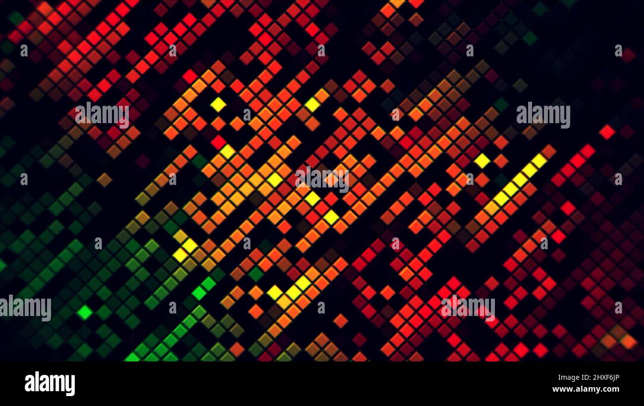 Retro old fashioned gaming background with diagonal stripes of squares ...