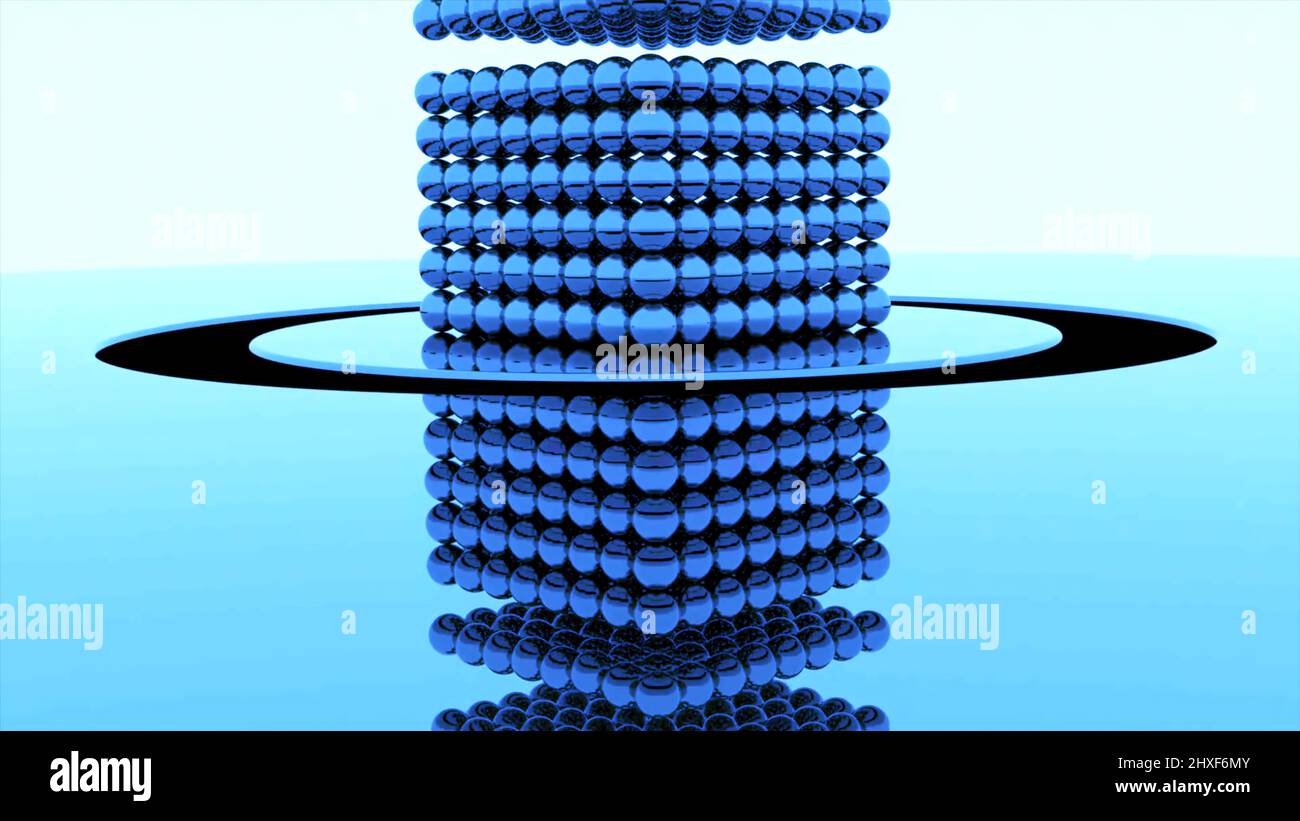 Cube of balls disintegrates on isolated background. Design. 3D cube ...