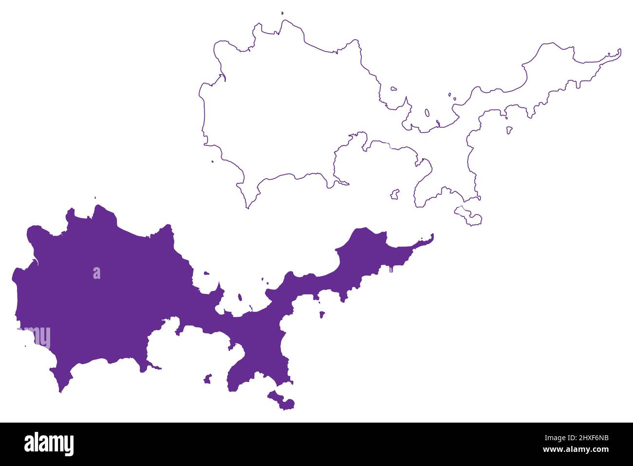 Suo-Oshima island (Japan, East Asia, Japanese archipelago) map vector ...
