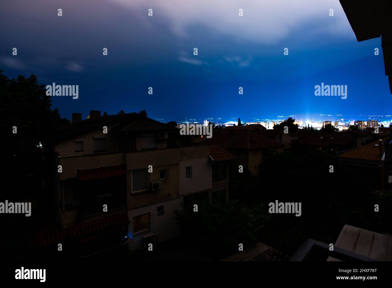 Homes houses from high overhead aerial neighborhood Stock Photo - Alamy