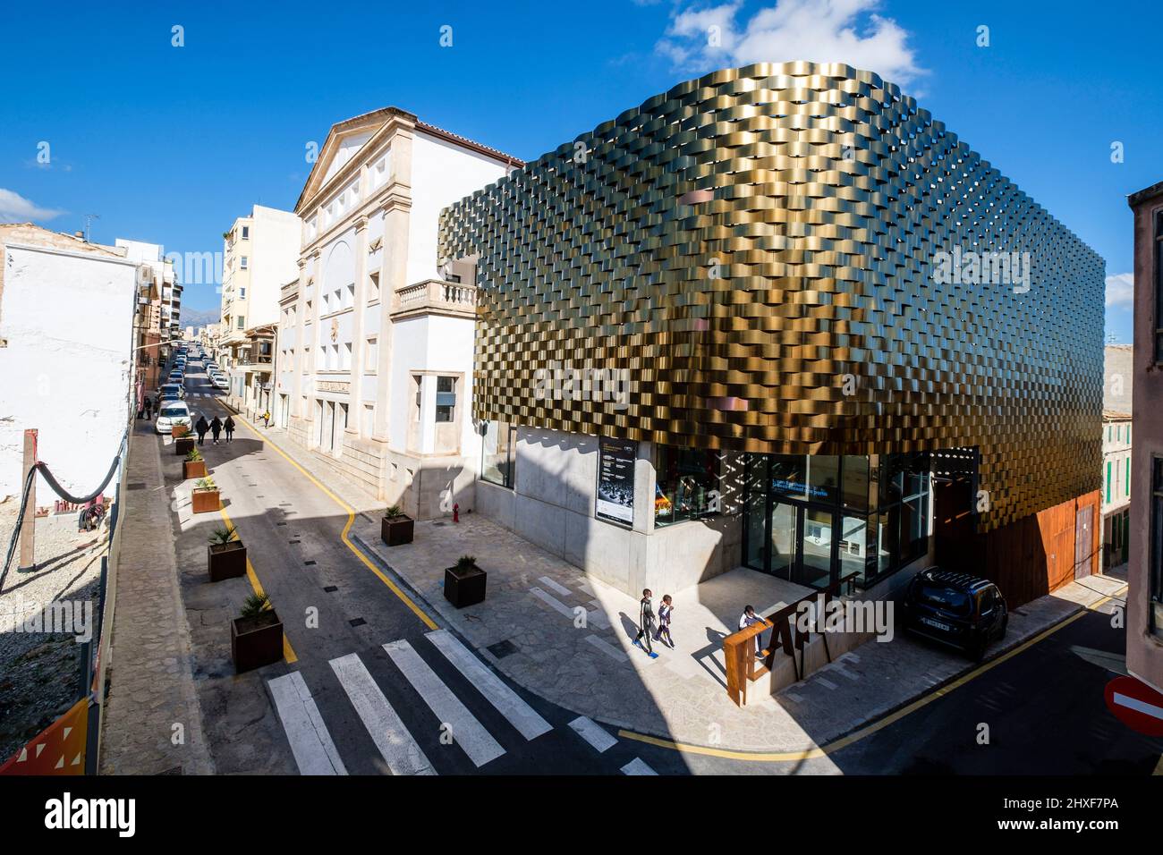 Teatre Principal Inca, view of the main facade, Mallorca, Balearic ...