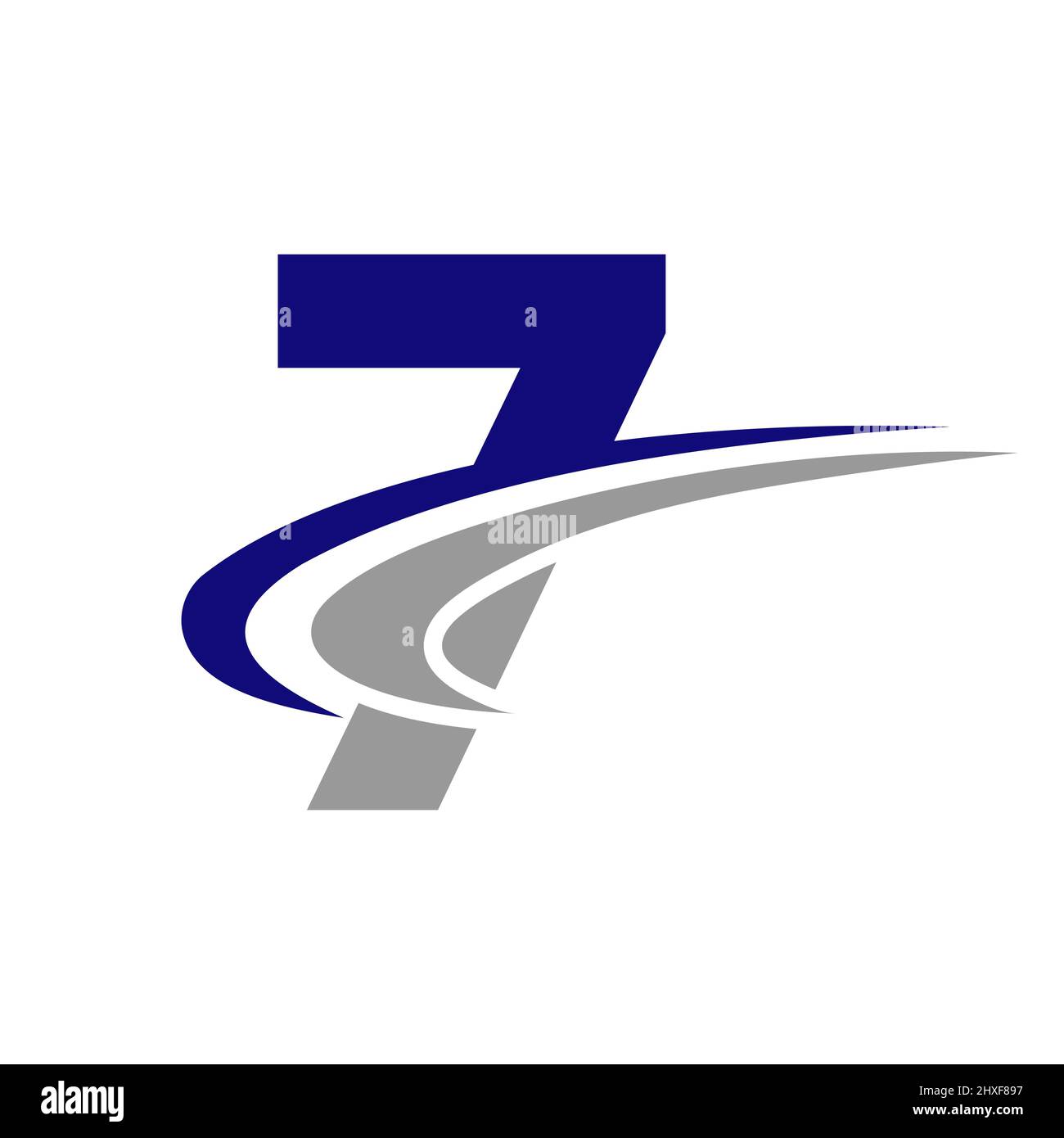 Letter 7 Logo Design For Marketing And Finance Business. Initial 7 ...