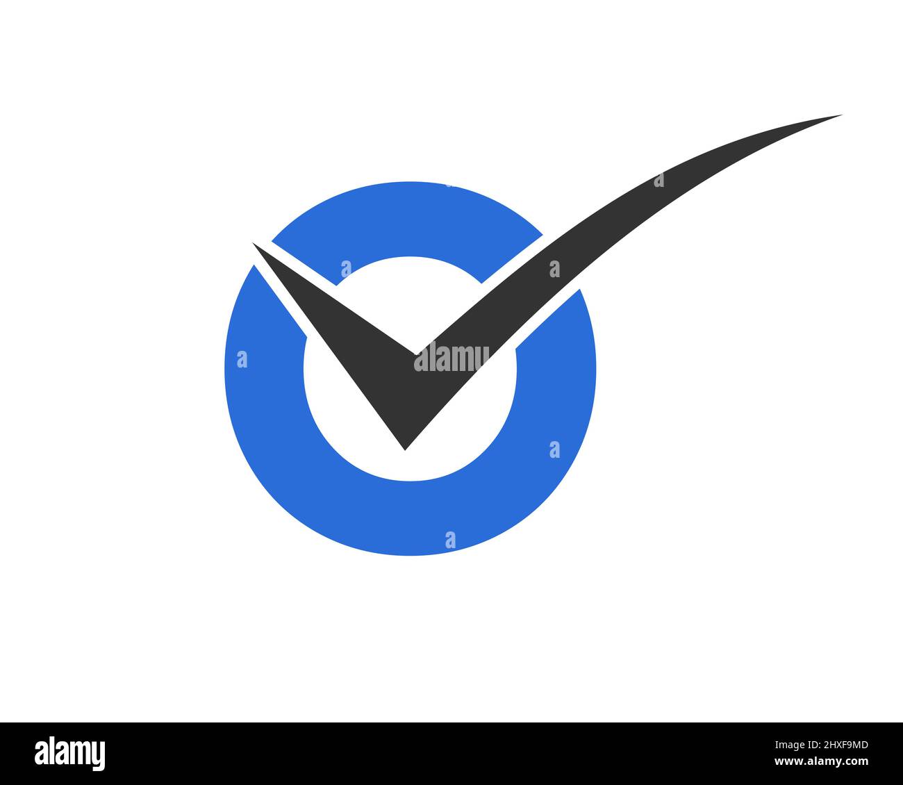 Checkmark Logo On Letter O Vector Template. Letter O Check Mark ...